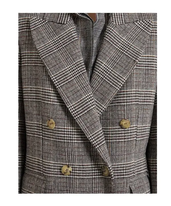 Ermanno Scervino Double-breasted Plaid Coat