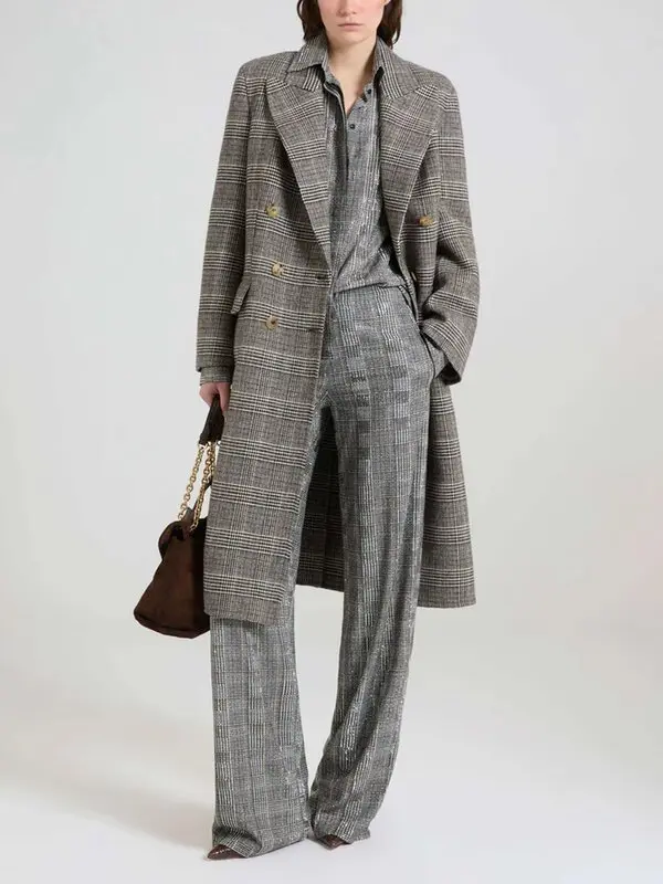 Ermanno Scervino Double-breasted Plaid Coat