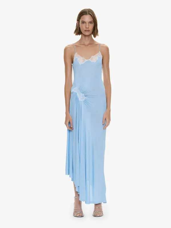 Christopher Esber Delphin Lace Rib Cami Dress - Blue