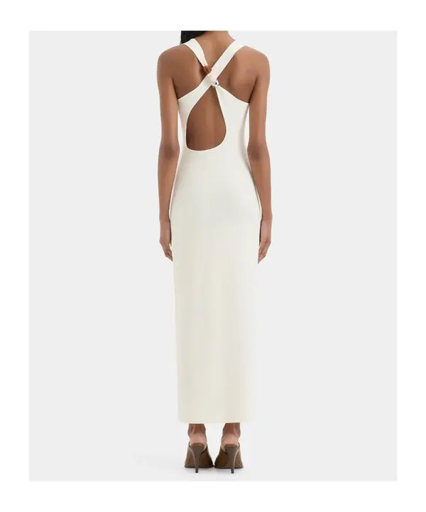 SIR. Saba Cross-back Maxi Dress With Beaded Embellishments - Ivory