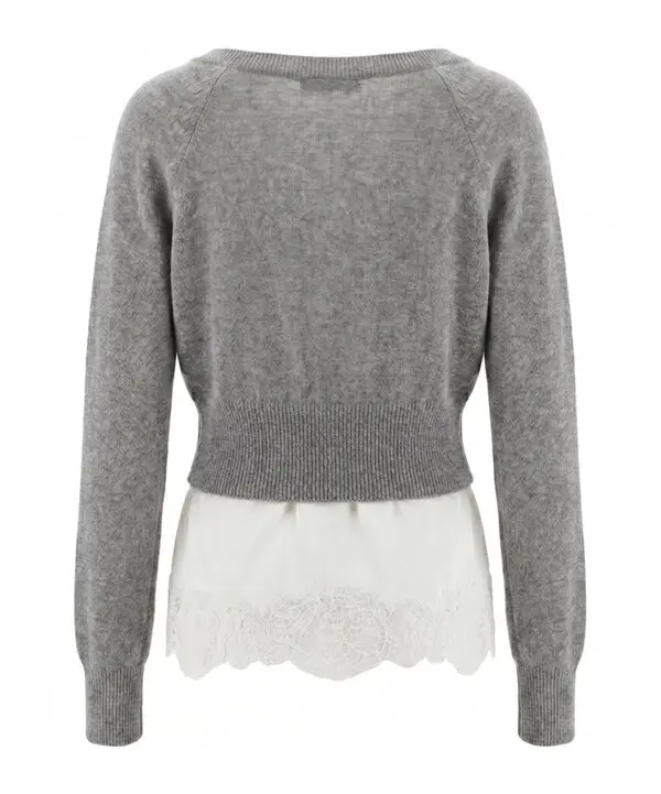 Ermanno Scervino Long-sleeved Knitted Patchwork Cardigan