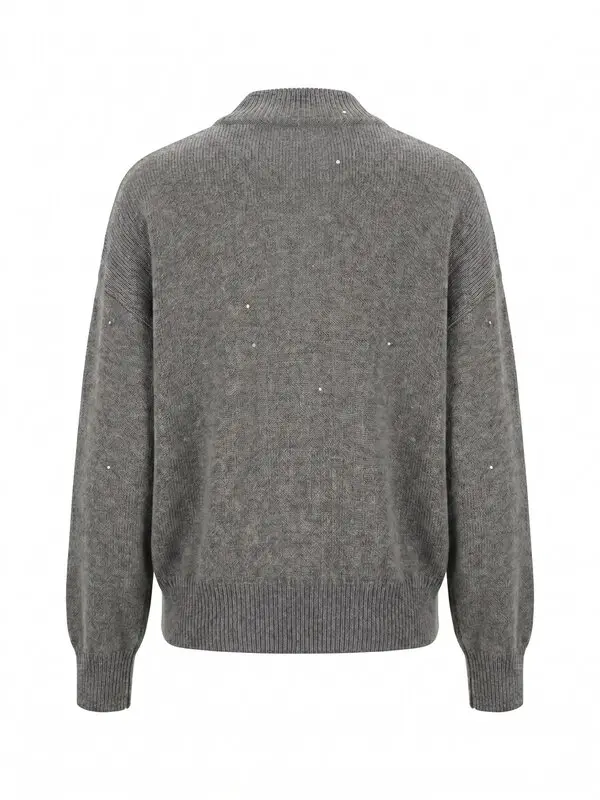 Brunello Cucinelli Long-sleeved Crewneck Cardigan With All-over Sequin Embellishment