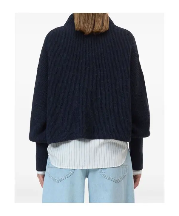 Closed Cuffed-sleeves Sweater