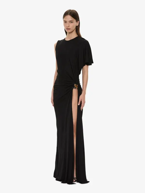 Christopher Esber Bezel Quartz Draped Tank Dress