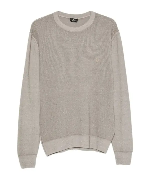 Etro Pegaso-embroidered Waffle-knit Sweater