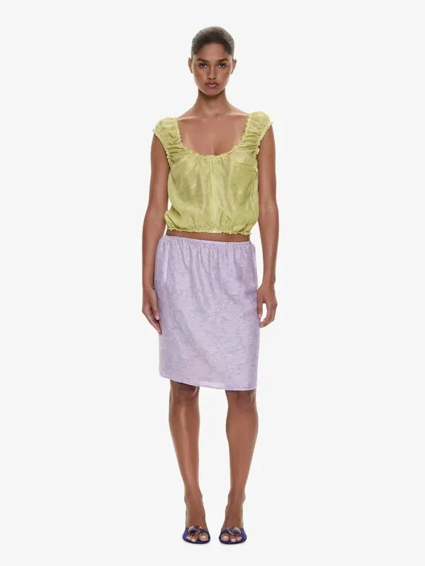 Christopher Esber Light Leak Jacquard Zip Up Top - Yellow