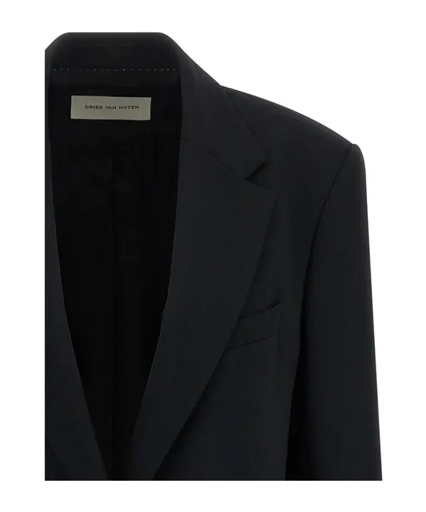 Dries Van Noten Single-breasted Crêpe Blazer