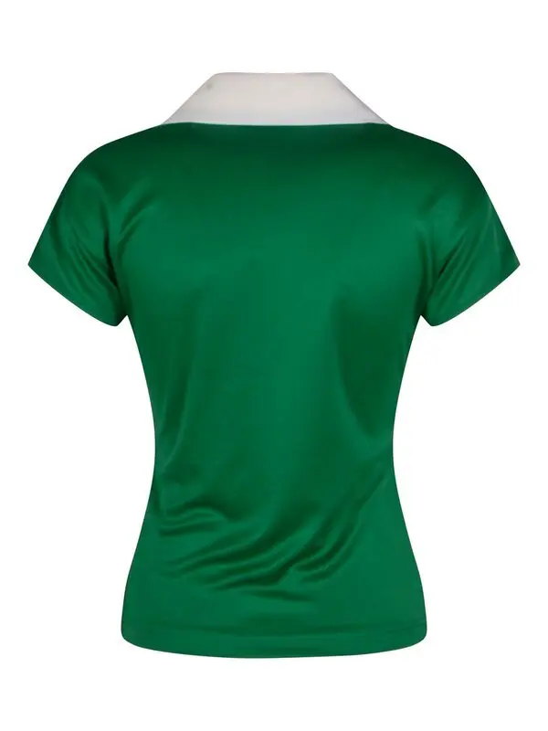 COURREGES Courrèges Embroidered V-neck Polo Shirt