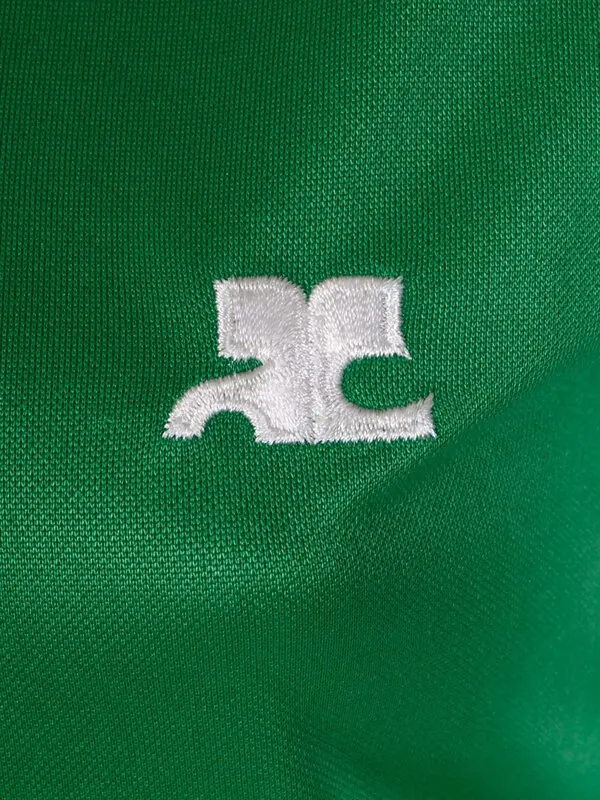 COURREGES Courrèges Embroidered V-neck Polo Shirt