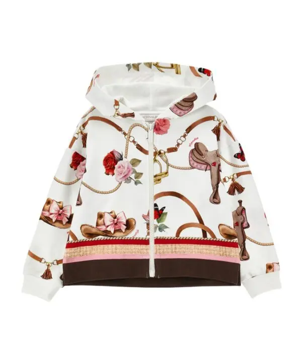 Monnalisa Graphic-print Zip-up Hoodie