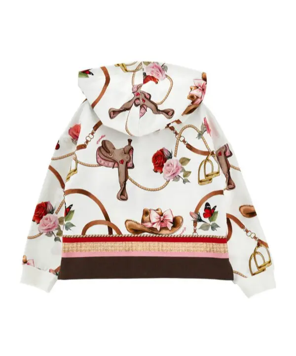 Monnalisa Graphic-print Zip-up Hoodie