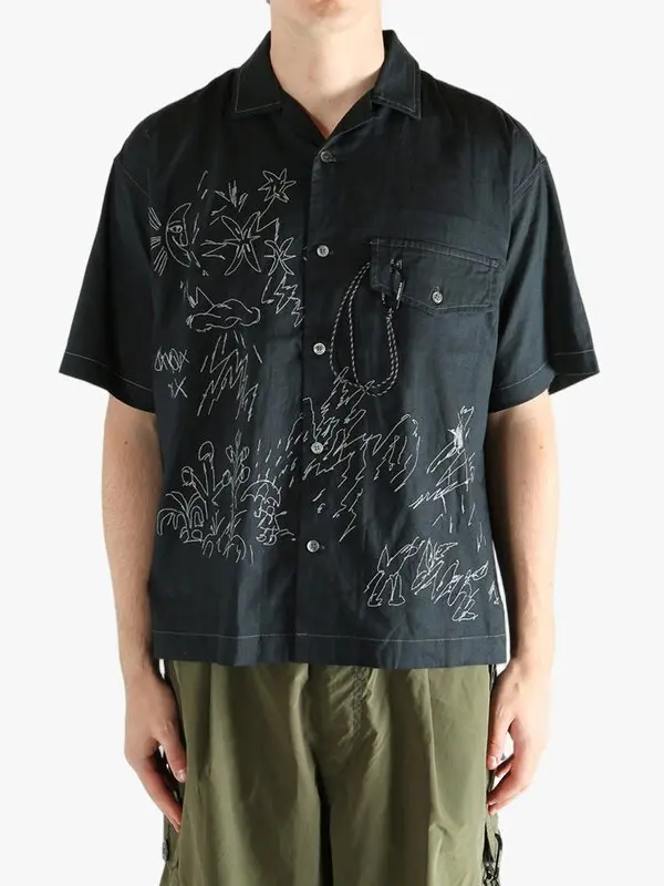AND WANDER Buttoned Embroidered Shirt