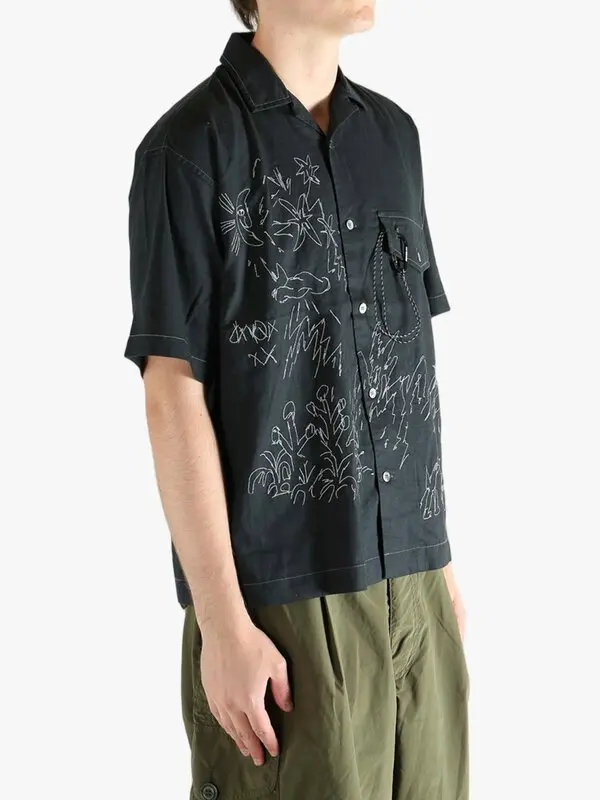 AND WANDER Buttoned Embroidered Shirt