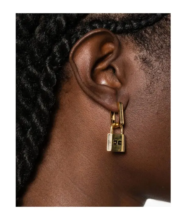 Elisabetta Franchi Padlock-motif Earrings