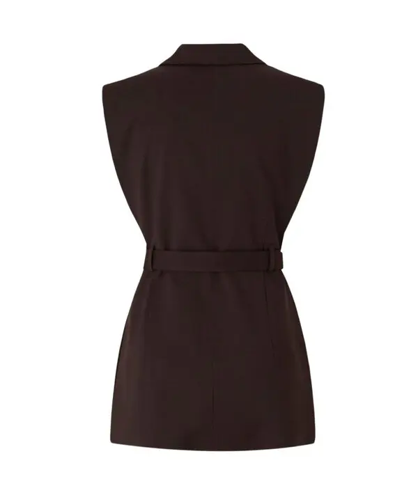 Pinko Belted Sleeveless Jacket