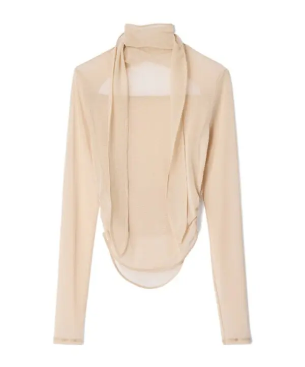 LEMAIRE Ballerina Scarf Top In Mesh Jersey
