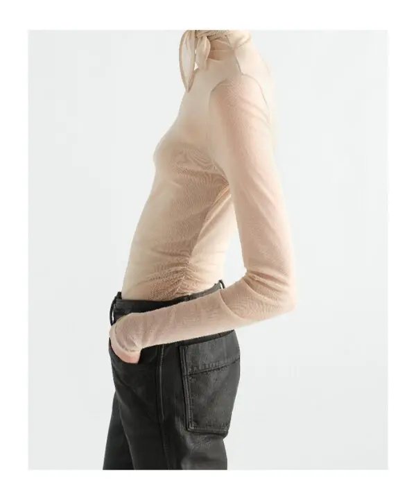 LEMAIRE Ballerina Scarf Top In Mesh Jersey
