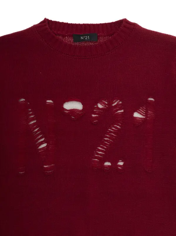 N.21 Long Sleeve Crew Neck Sweater