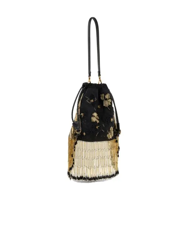 Etro Small Suede Kalispera Bag With Embroidery And Beads