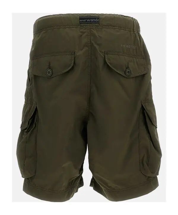 AND WANDER Workwear Belted Shorts
