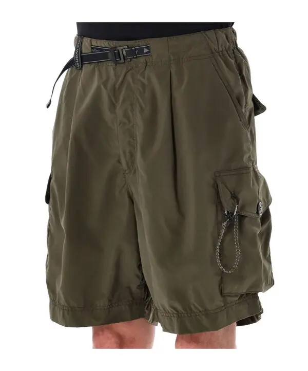 AND WANDER Workwear Belted Shorts
