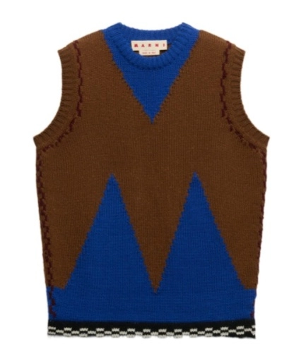 Marni Wool Vest With M Intarsia