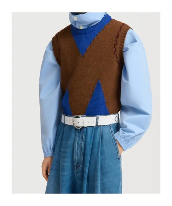 Marni Wool Vest With M Intarsia