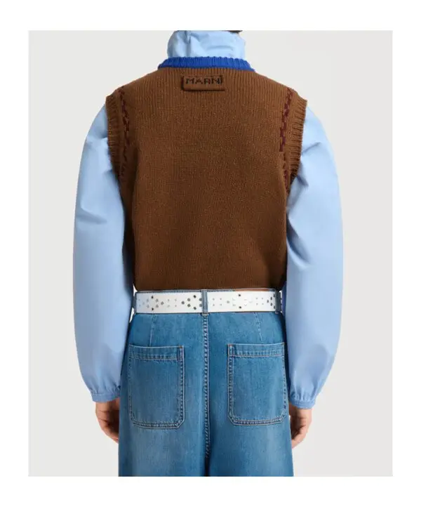 Marni Wool Vest With M Intarsia