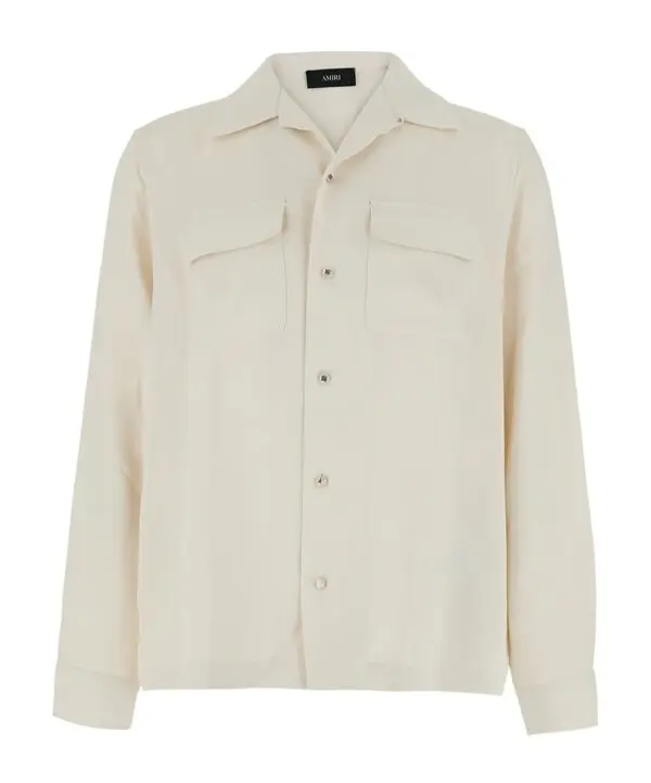Amiri Logo Embroidered Buttoned Shirt