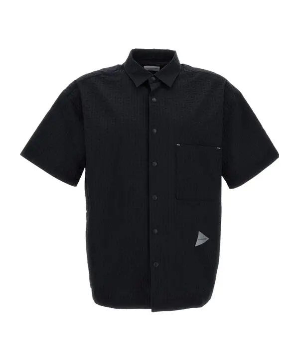 AND WANDER Collared Short-sleeved Shirt