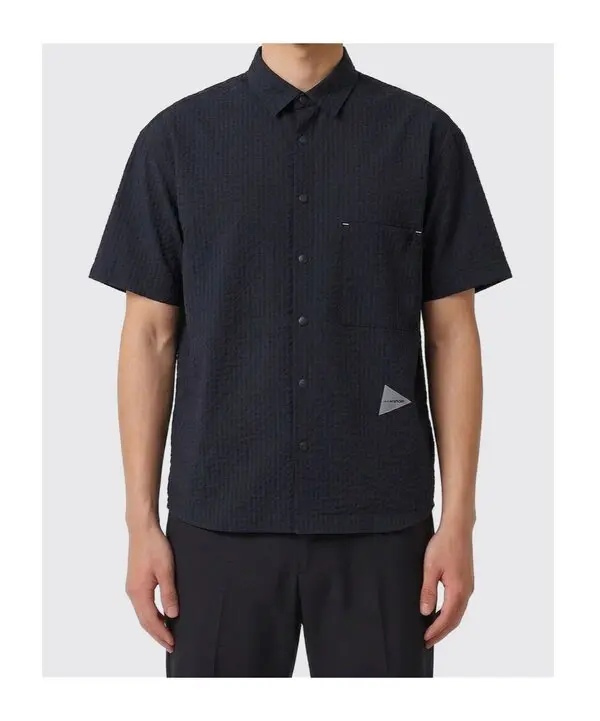 AND WANDER Collared Short-sleeved Shirt