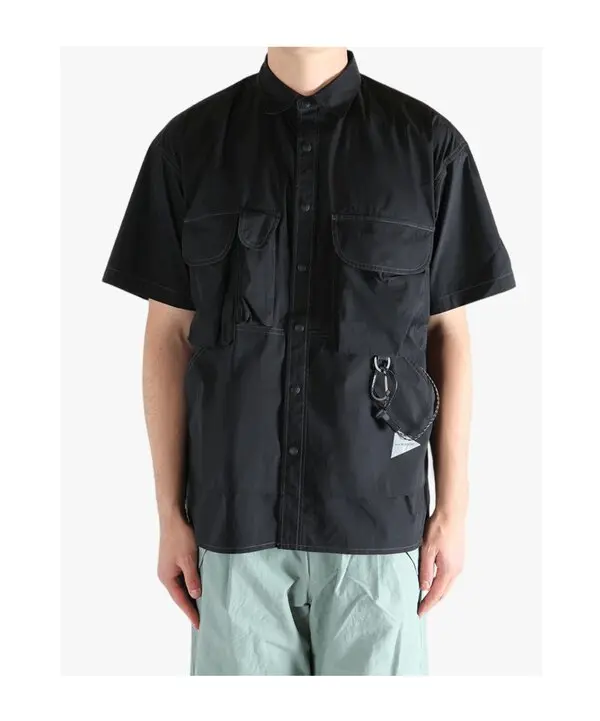 AND WANDER Cargo-pocket Buttoned Shirt