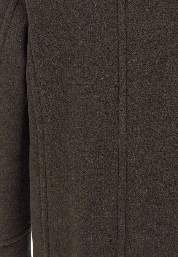 PAUL  SHARK Ribbed-collar Peacoat