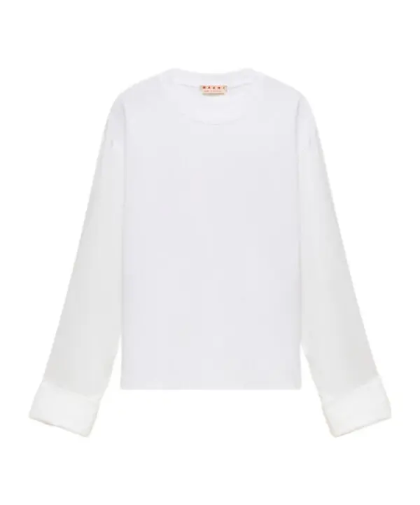Marni Cotton T-shirt With Shirt Sleeves