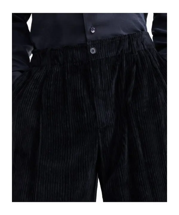 Giorgio Armani Trouser Oversized Fit Ribbed Viscose Velvet