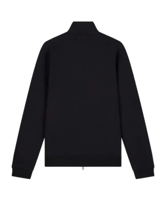 Emporio Armani Modal Jersey Full-zip Sweatshirt With Logo Plaque