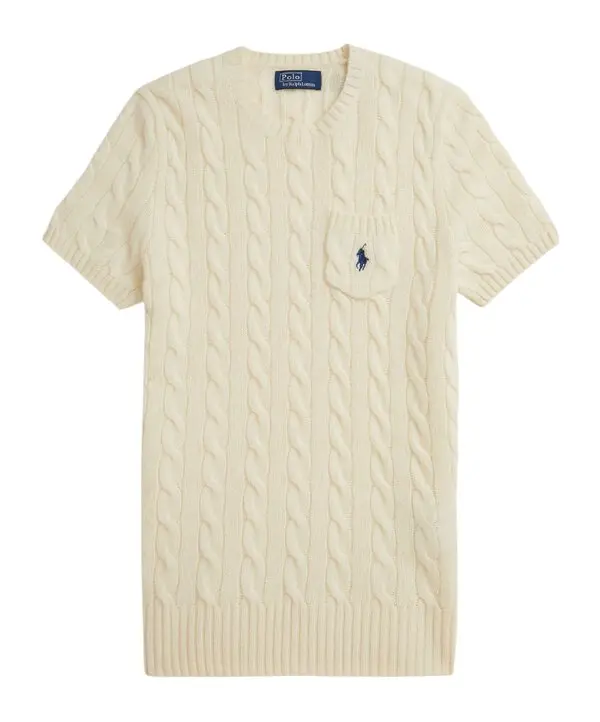 Polo Ralph Lauren Cable Knit Short-sleeve Jumper - Nude