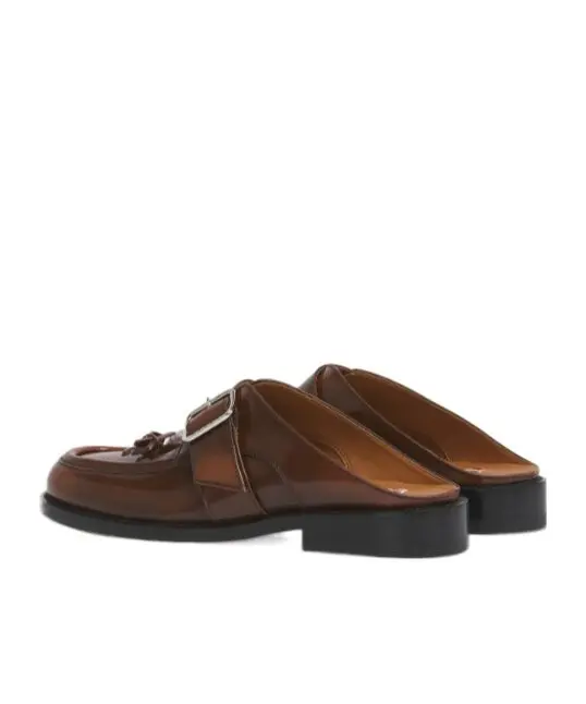 Marni Leather Bambi Buckle Sabot