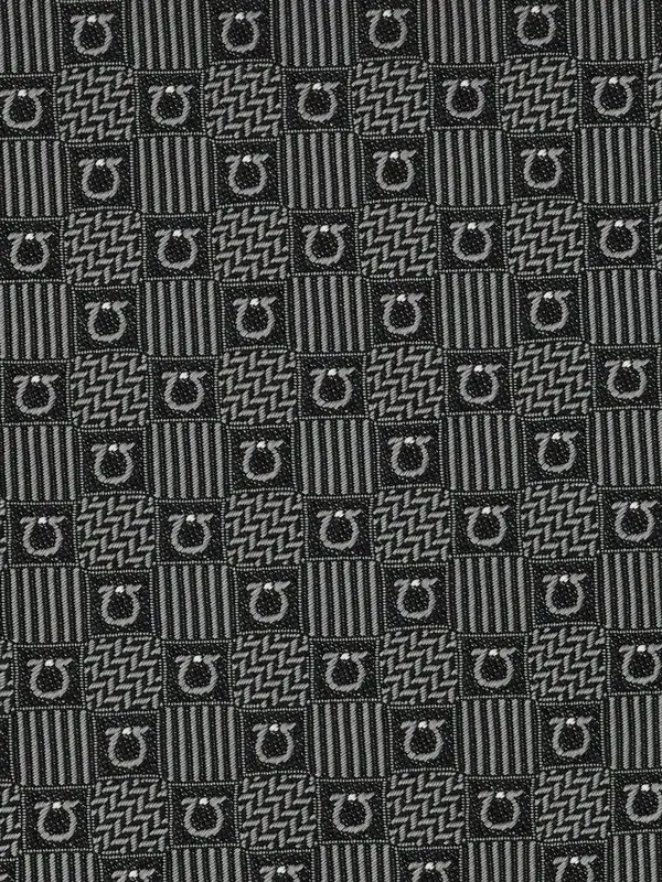 FERRAGAMO Gancini Silk Jacquard Tie