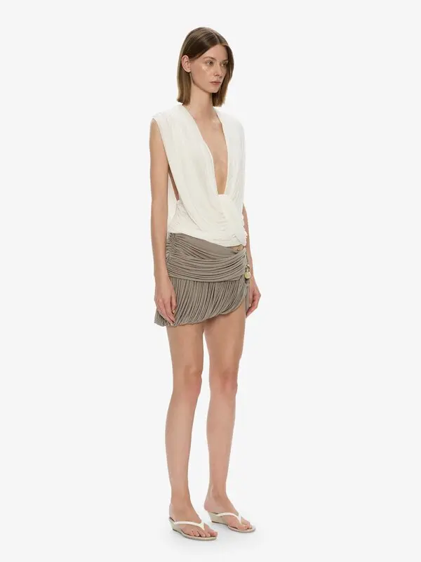 Christopher Esber Beach Glass Bubble Mini Skirt - Grey