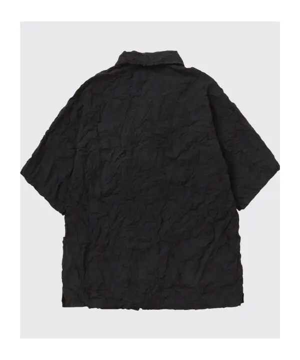 AND WANDER Pleated Short-sleeved Shirt