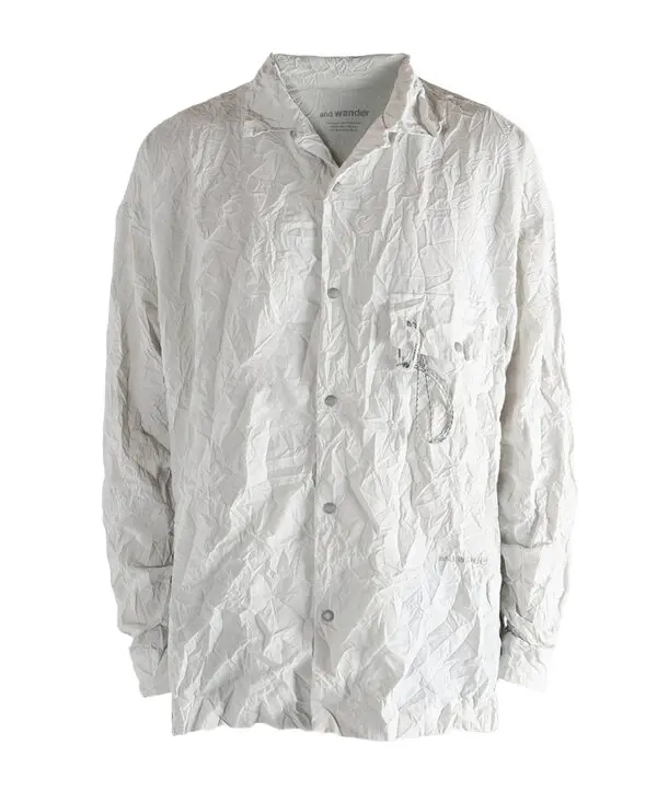 AND WANDER Pleated Shirt - White