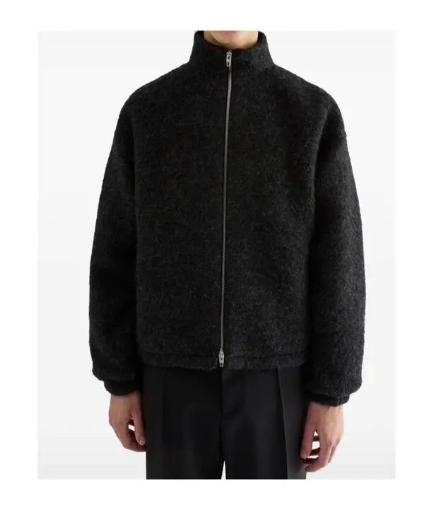 JIL SANDER Zip-up Wool-fleece Sweater
