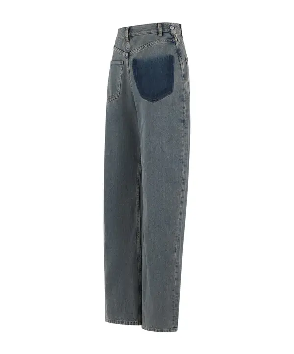 MAISON MARGIELA Back To Back Wide-leg Jeans - Grey