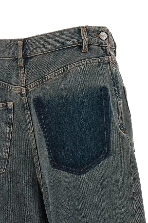 MAISON MARGIELA Back To Back Wide-leg Jeans - Grey