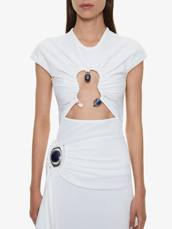 Christopher Esber Hiero Crystal Capped Tee