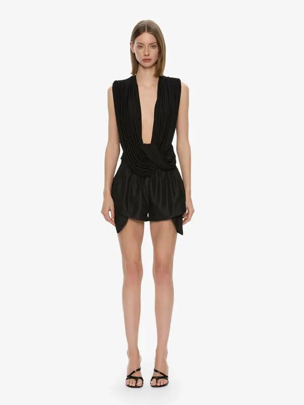 Christopher Esber Ripple Drape Top - Black