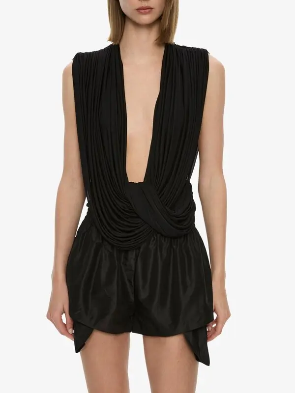 Christopher Esber Ripple Drape Top - Black