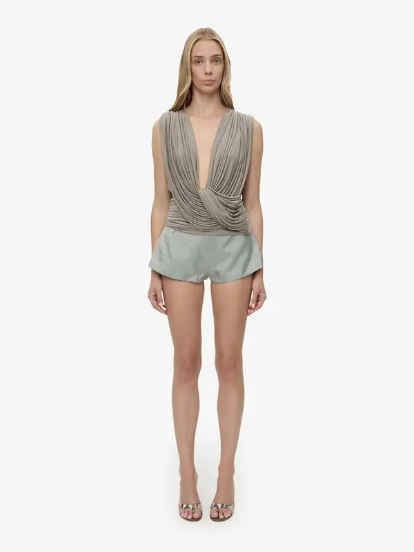 Christopher Esber Ripple Drape Top - Grey