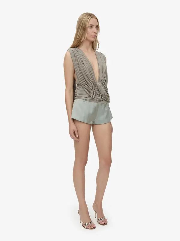 Christopher Esber Ripple Drape Top - Grey